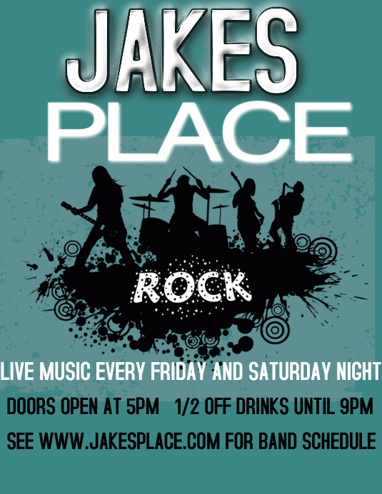 CONCERT BAND LIVE MUSIC BAR NIGNT CLUB EVENT BAR | PosterMyWall