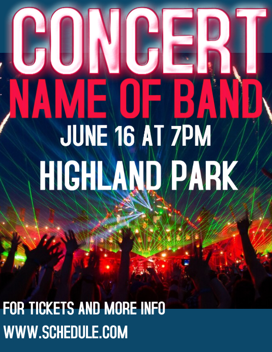 CONCERT BAND LIVE MUSIC BAR NIGNT CLUB EVENT CONCERT Template ...