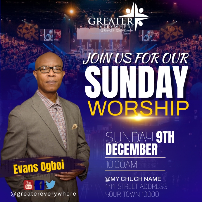 Concert Church Flyer (17) Template | PosterMyWall