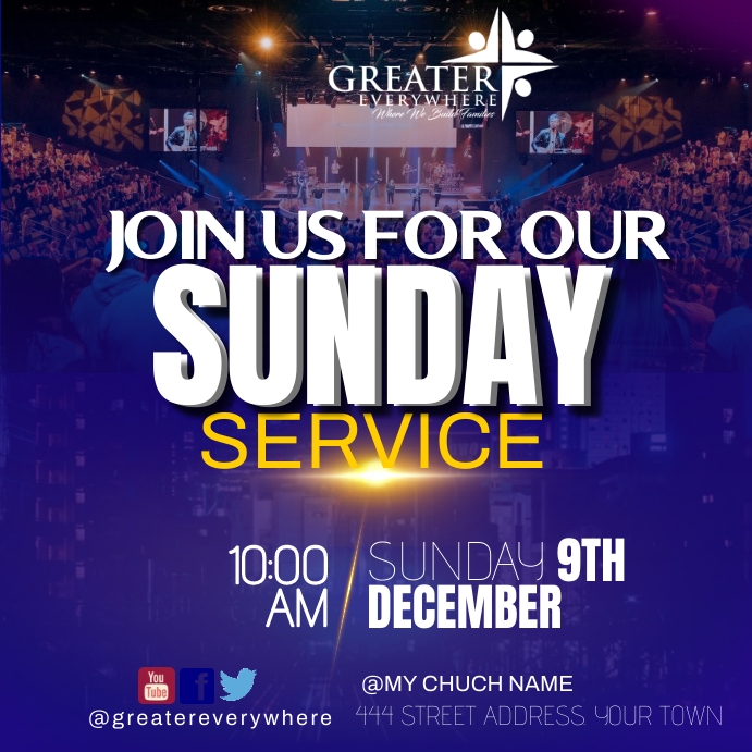 Copy of Concert Church Flyer (4) | PosterMyWall