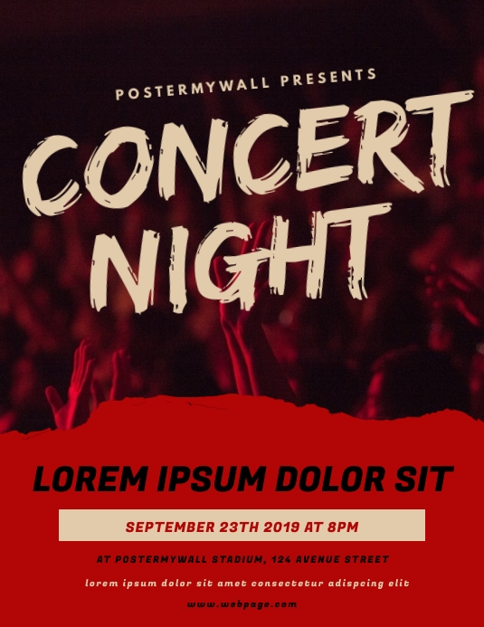 Plantilla de Concert Event Flyer Template | PosterMyWall