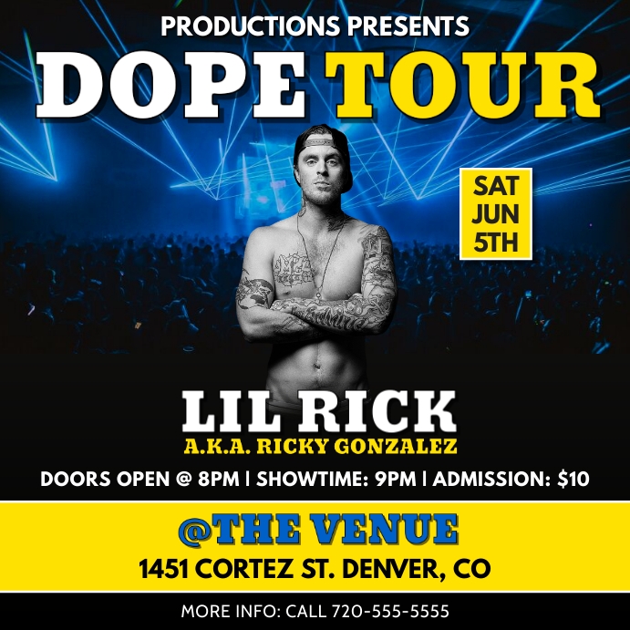 Copy of CONCERT EVENT FLYER TEMPLATE | PosterMyWall