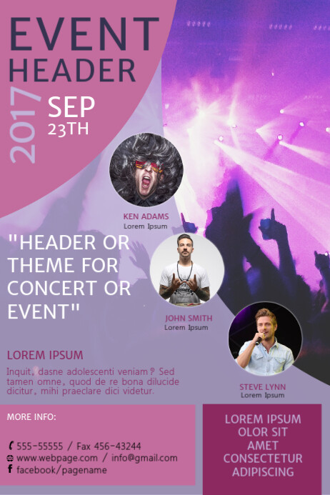 Concert Event Flyer Template | PosterMyWall