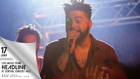 Concert Video Template for facebook cover | PosterMyWall