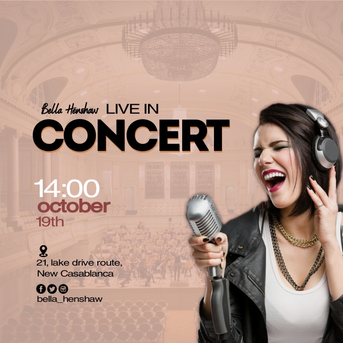 Plantilla de Volante de Conciertos | PosterMyWall