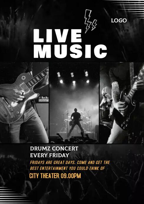 Concert Flyer editable template | PosterMyWall