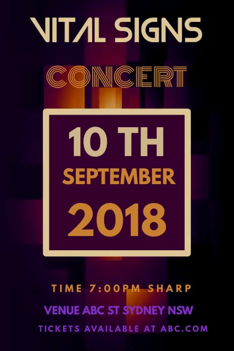 CONCERT FLYER TEMPLATE | PosterMyWall