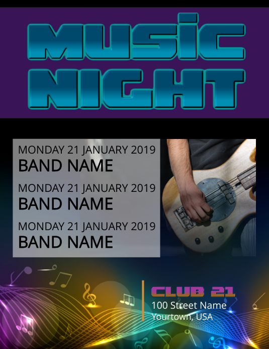 Modèle de Flyer Concert de | PosterMyWall