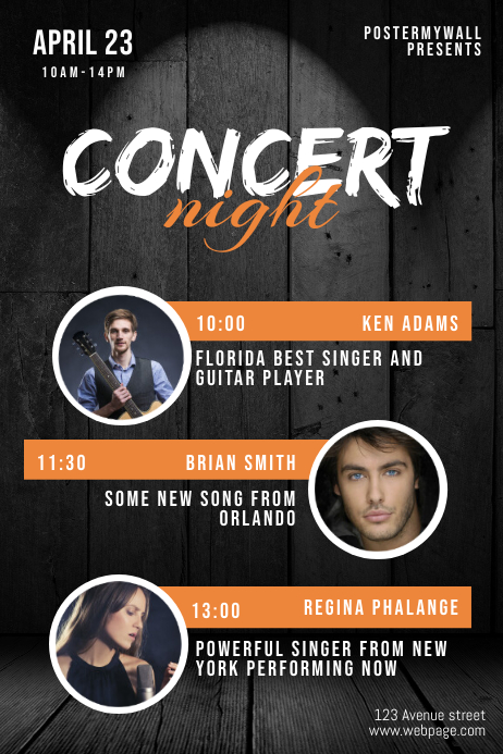 Folleto de Folleto Plantilla de Concierto | PosterMyWall