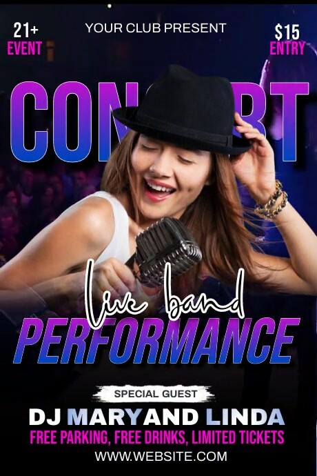 Concert Live Band Performance Template | PosterMyWall