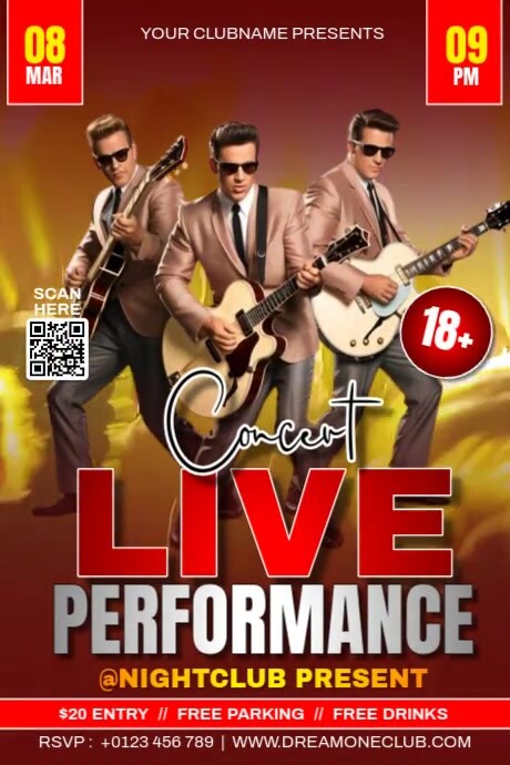 Copy of Concert Live Performance | PosterMyWall
