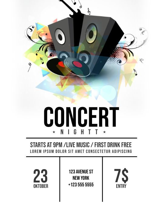 Copy of Concert Music Night Flyer Template | PosterMyWall