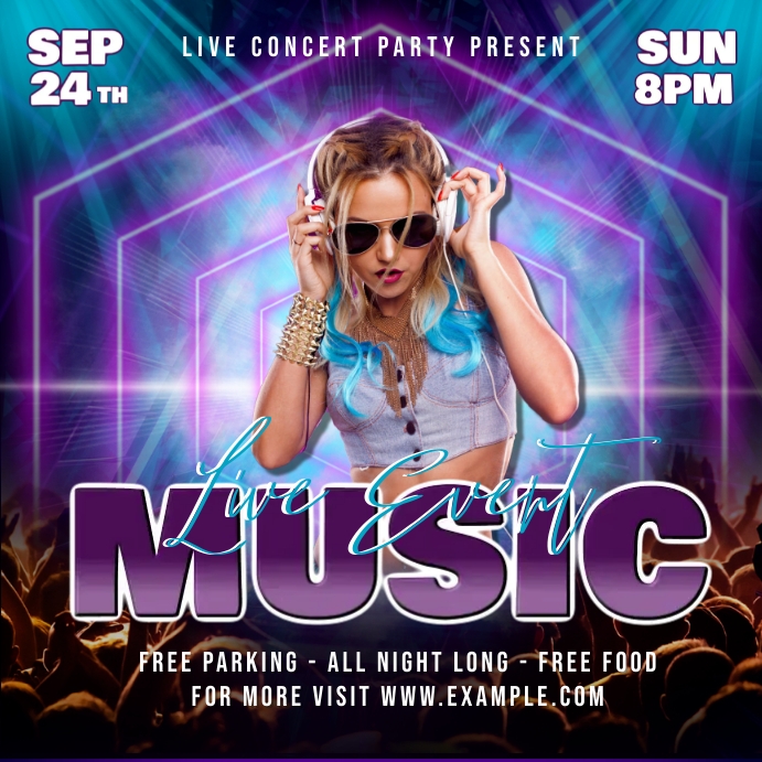 Concert Night Ads Template | PosterMyWall