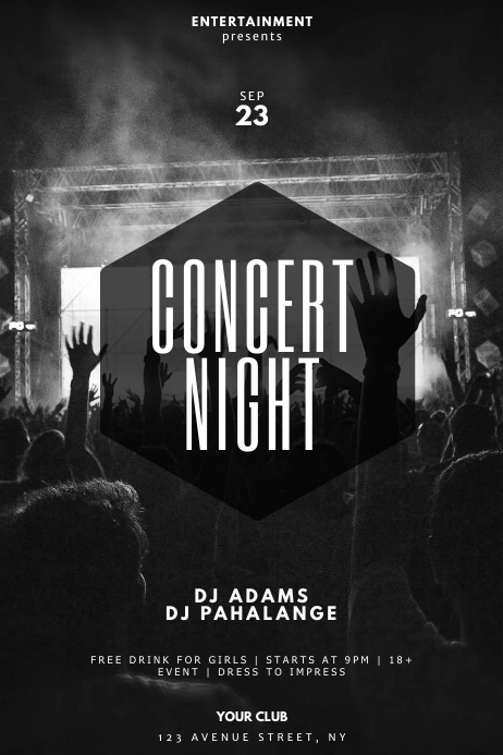 Copy of Concert Night Party Flyer Template | PosterMyWall