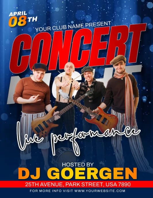 Concert Night Performance Template | PosterMyWall