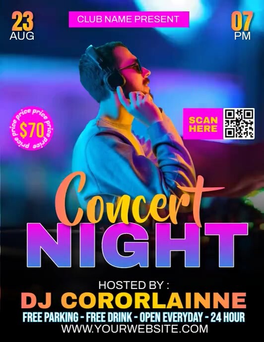 Concert Night Template Ads | PosterMyWall