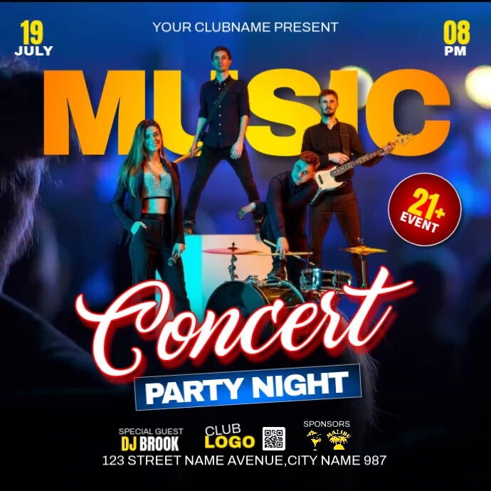 Copy of Concert Party Night | PosterMyWall