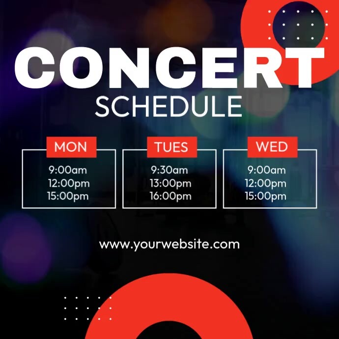 Concert Schedule Template | PosterMyWall