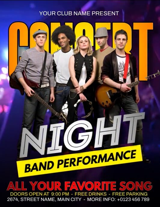 Plantilla de Concert Template Ads | PosterMyWall