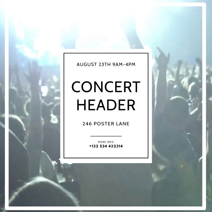 Concert Video Event Instagram design Template | PosterMyWall