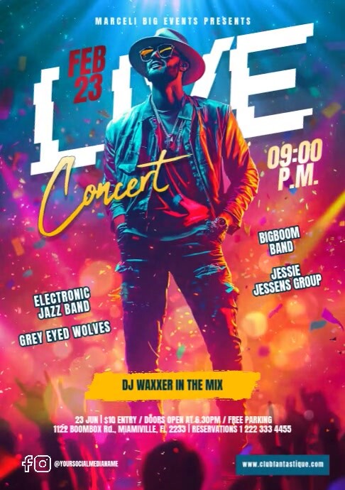 Concert Video Flyer Template | PosterMyWall