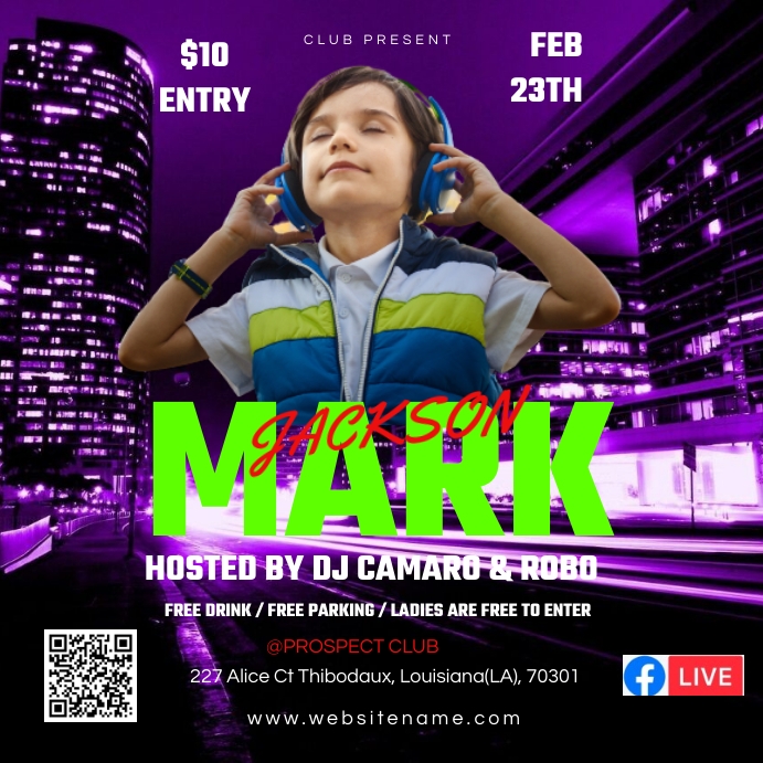 Copy of CONCERTS & BRAND POSTERTEMPLATE | PosterMyWall