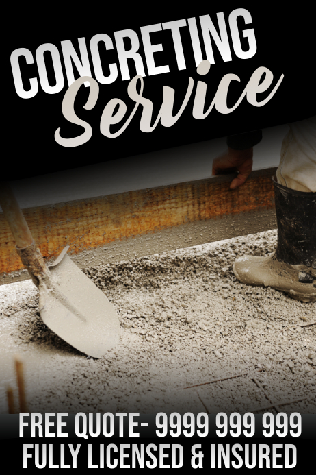 concreting Template | PosterMyWall