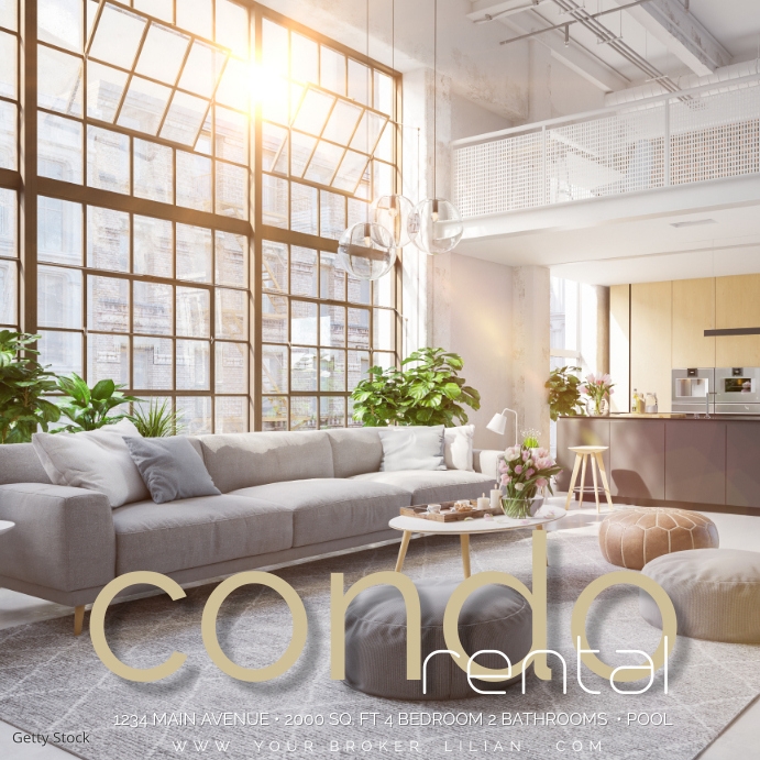 Condo Home Realtor Broker Ad Templates | PosterMyWall