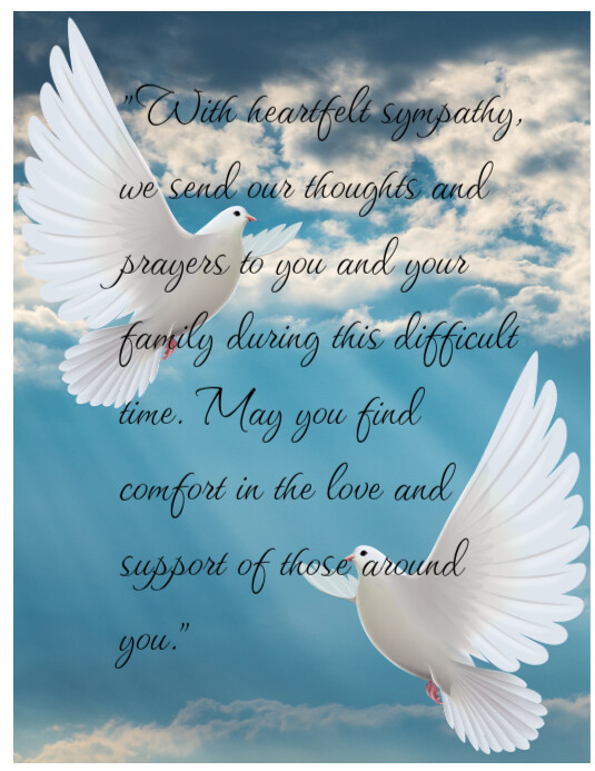 Copy of condolence card | PosterMyWall