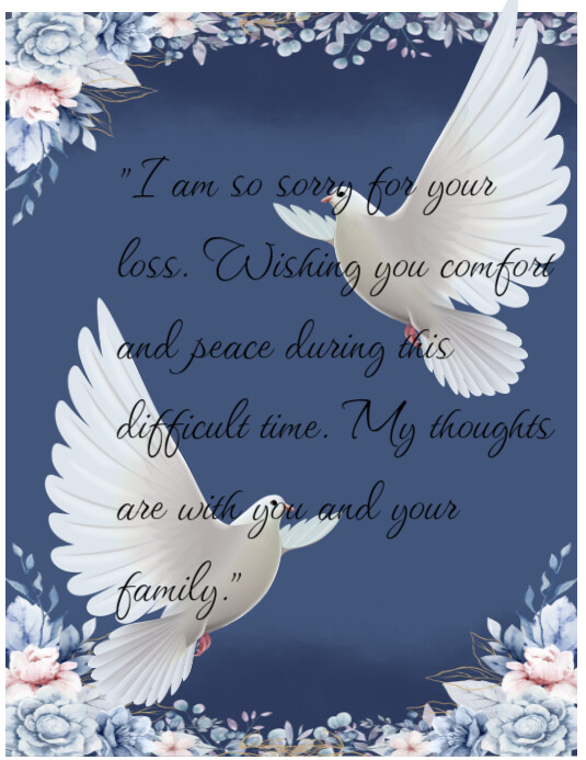 Copy of condolence card message | PosterMyWall