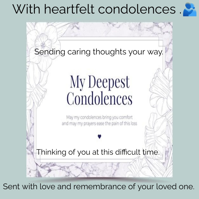 Copy of Condolence template | PosterMyWall