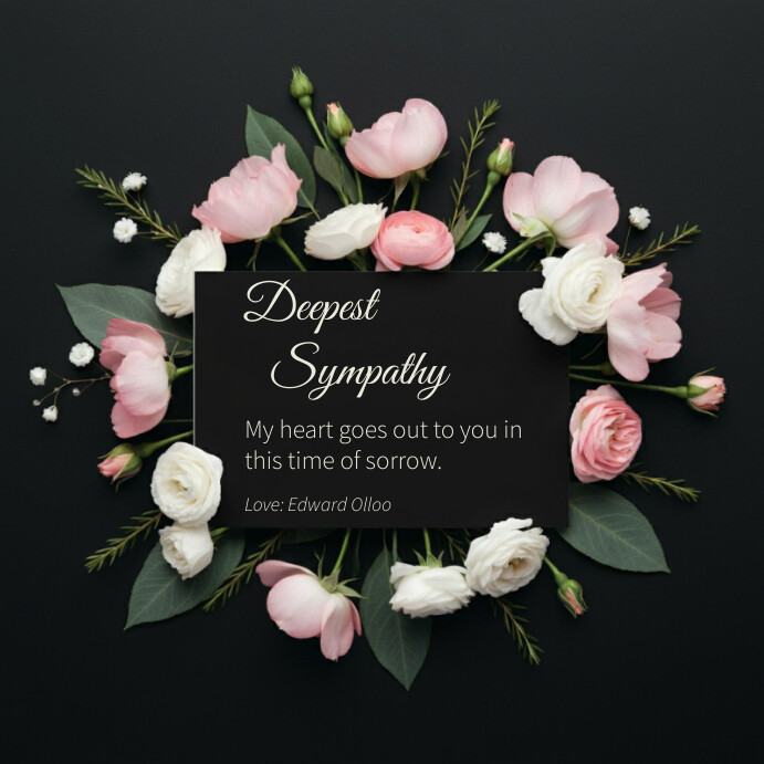 condolences,sympathy card template design | PosterMyWall