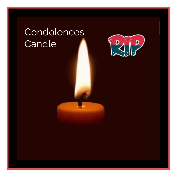 Condolences Candle Template | PosterMyWall