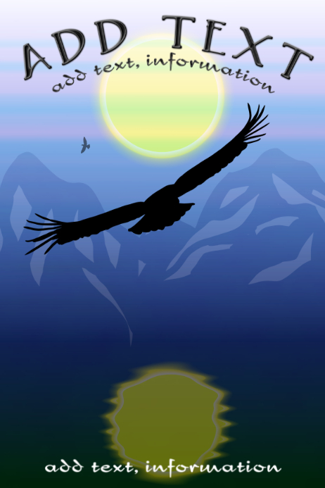 condor flying for snowy mountains in south america Template | PosterMyWall