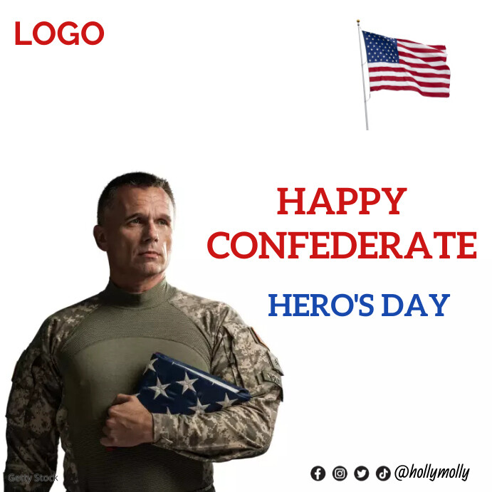 Confederate hero's day Template | PosterMyWall