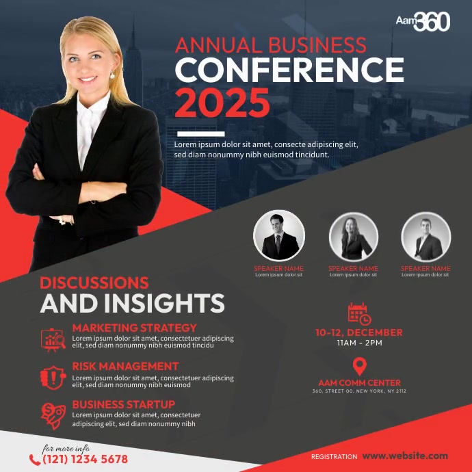 Plantilla de Anuncios de Conferencias de | PosterMyWall