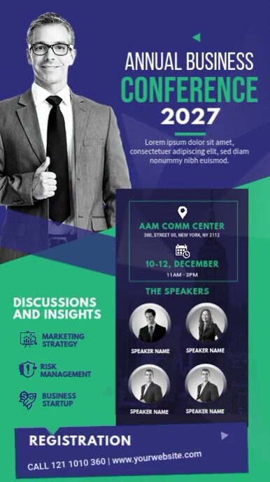 Plantilla de Conference Ad Template | PosterMyWall