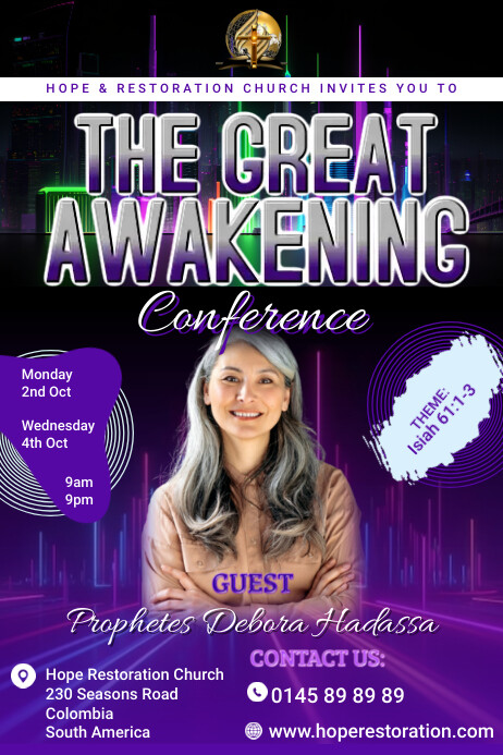 Modèle CONFERENCE CHURCH SERVICE EVENT AD | PosterMyWall