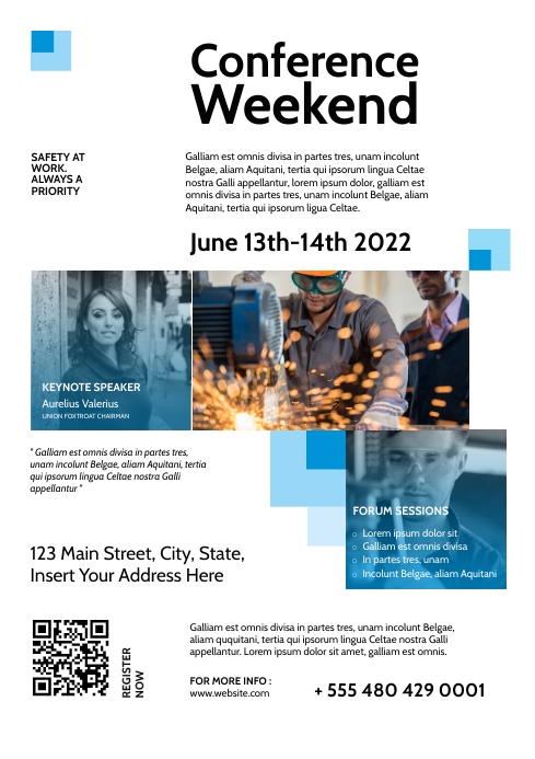 Conference event weekend template design | PosterMyWall