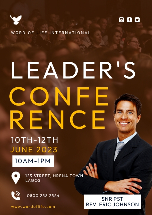 Conference flyer Template | PosterMyWall