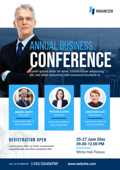 Copy of Conference Flyer Template | PosterMyWall