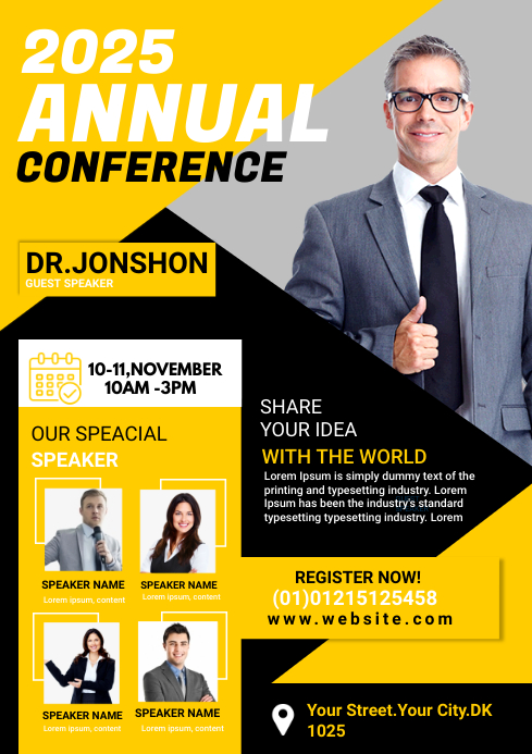 conference flyer template | PosterMyWall