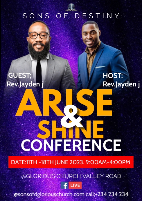 Copy of CONFERENCE FLYER TEMPLATE | PosterMyWall