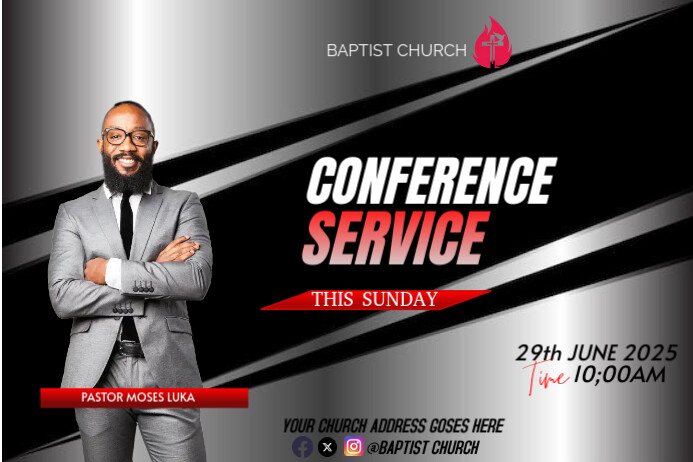 CONFERENCE SERVICE Template | PosterMyWall