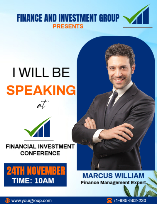 Conference Speaker Ad Template | PosterMyWall