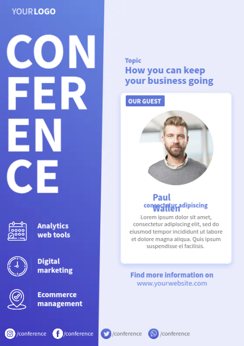 Plantilla de Conference Template | PosterMyWall