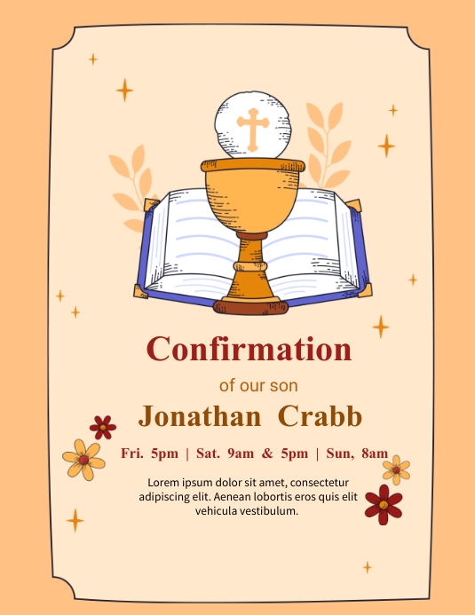 Confirmation Flyers Template | PosterMyWall
