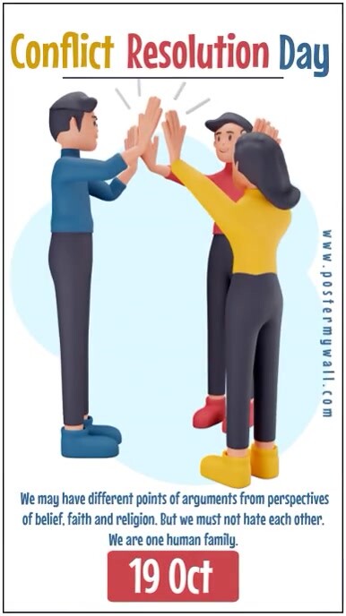 Conflict Resolution Day Template | PosterMyWall