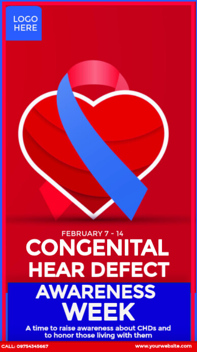 Congenital Heart Defect Awareness Week Ad Template | PosterMyWall