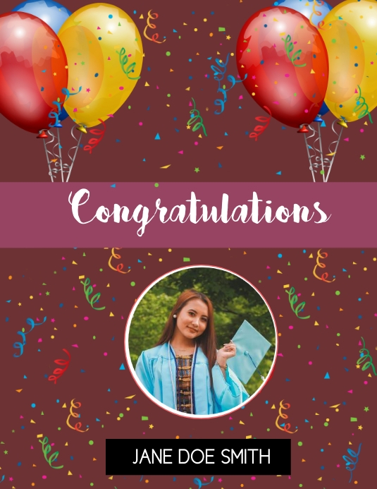 Copy of CONGRATS FLYER TEMPLATE.E | PosterMyWall